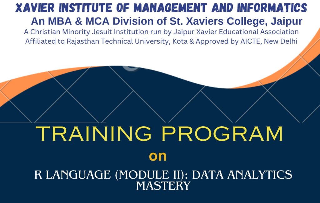 Training Program on R Language (Module II): Data Analytics Mastery - XIMI
