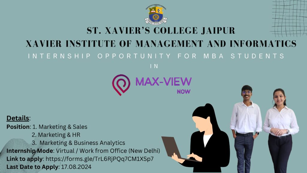 Placement Opportunity in Maxview Now - XIMI