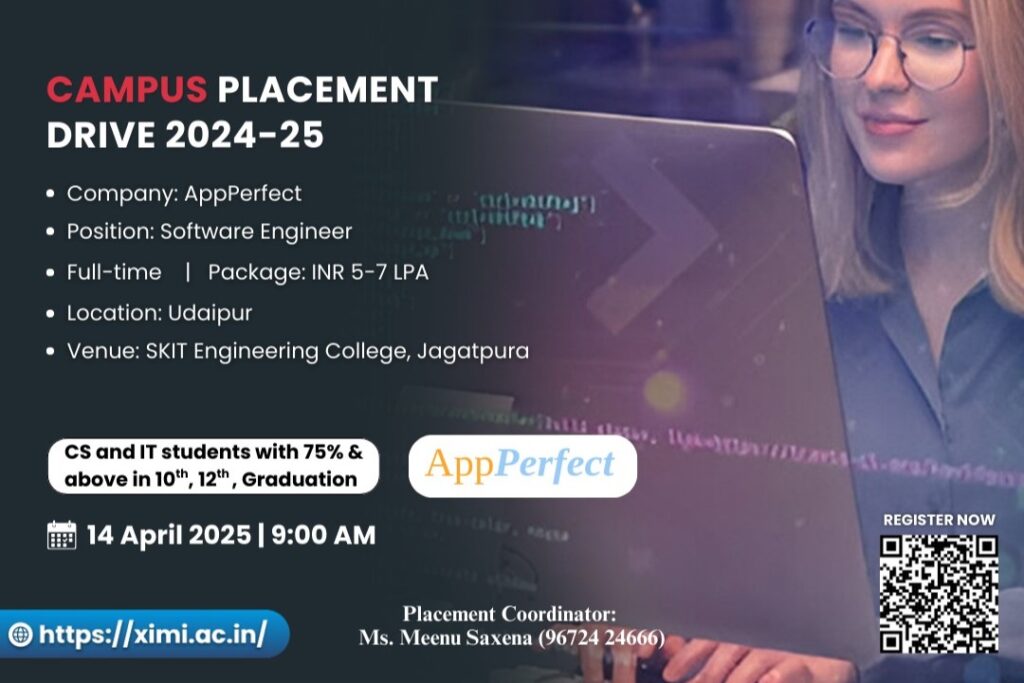 AppPerfect Campus Placement Drive 2024-25 | XIMI Jaipur